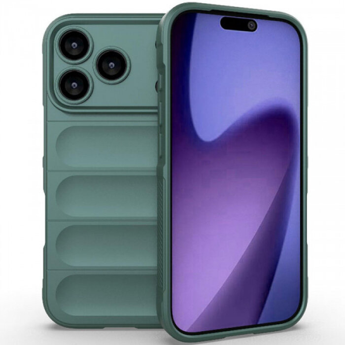 Flex Silicone Противоударный чехол для iPhone 17 Pro с защитой камеры и микрофиброй