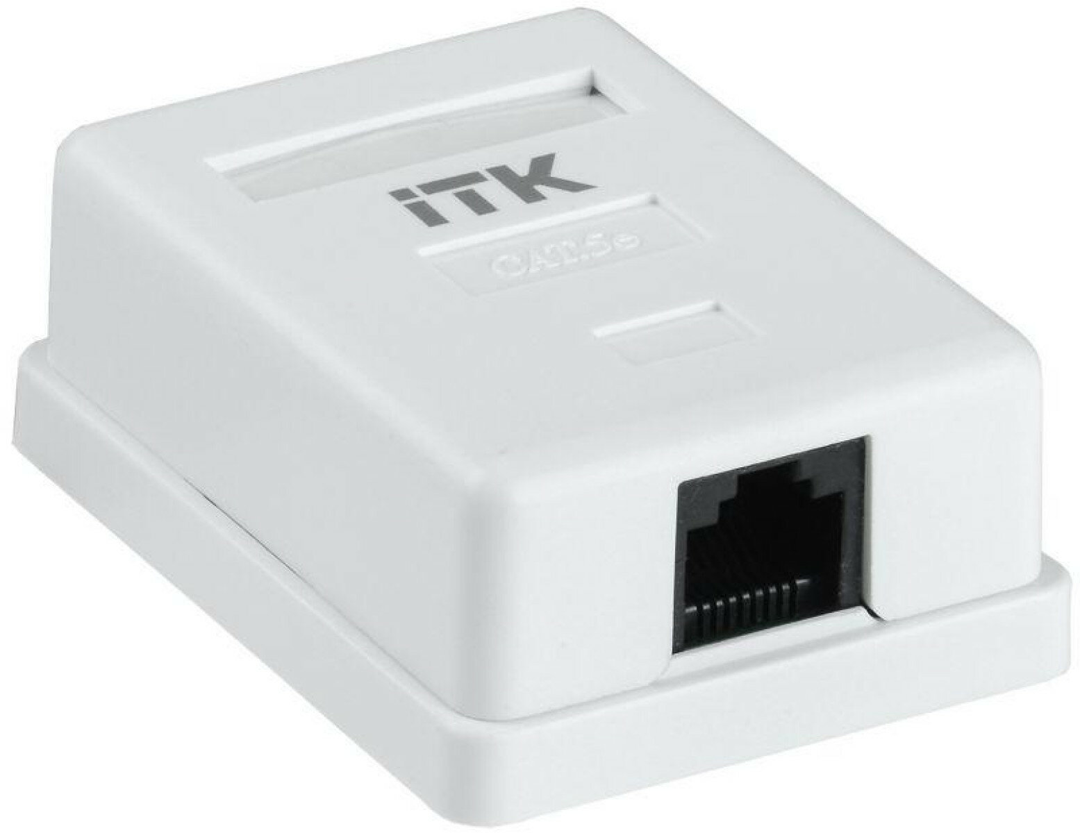 Розетки ITK Розетка компьютерная 1-м ОП RJ45 кат.5E UTP бел.