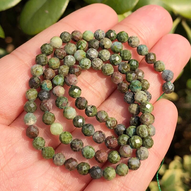 Бусины из натурального камня TTUIJI: сапфир, рубин, морганит, 2-4 мм 4mm 92pcs, Dragon Blood