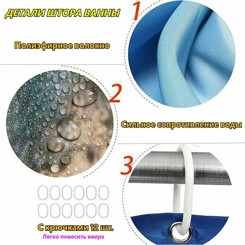 Штора для ванной — фото 1