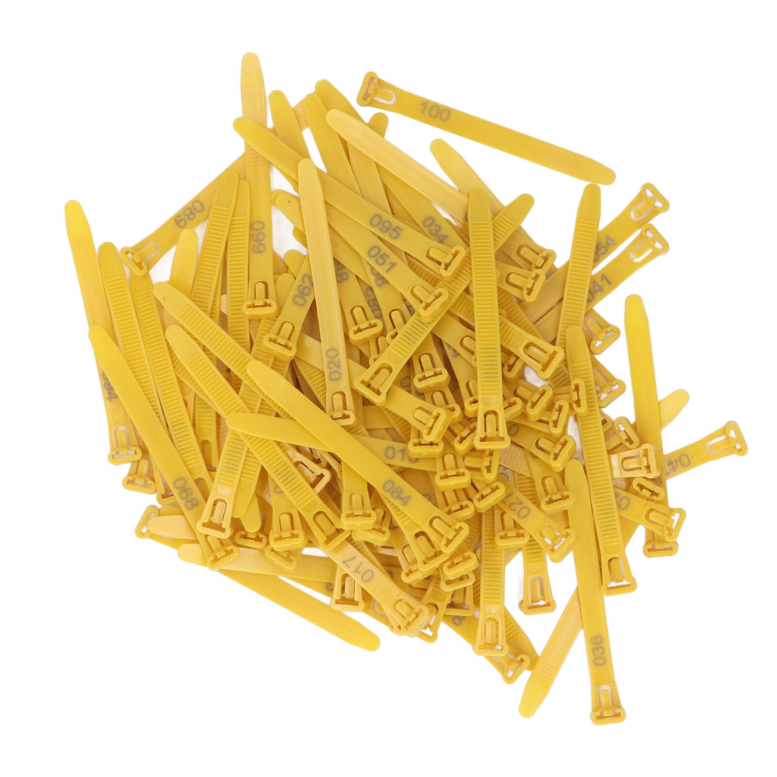 Кольца для куриных ножек 1-100 пронумерованные идентификационные бирки для куриных ножек многоразовые для уток, цыплят, кур, голубей, гусей, желтые