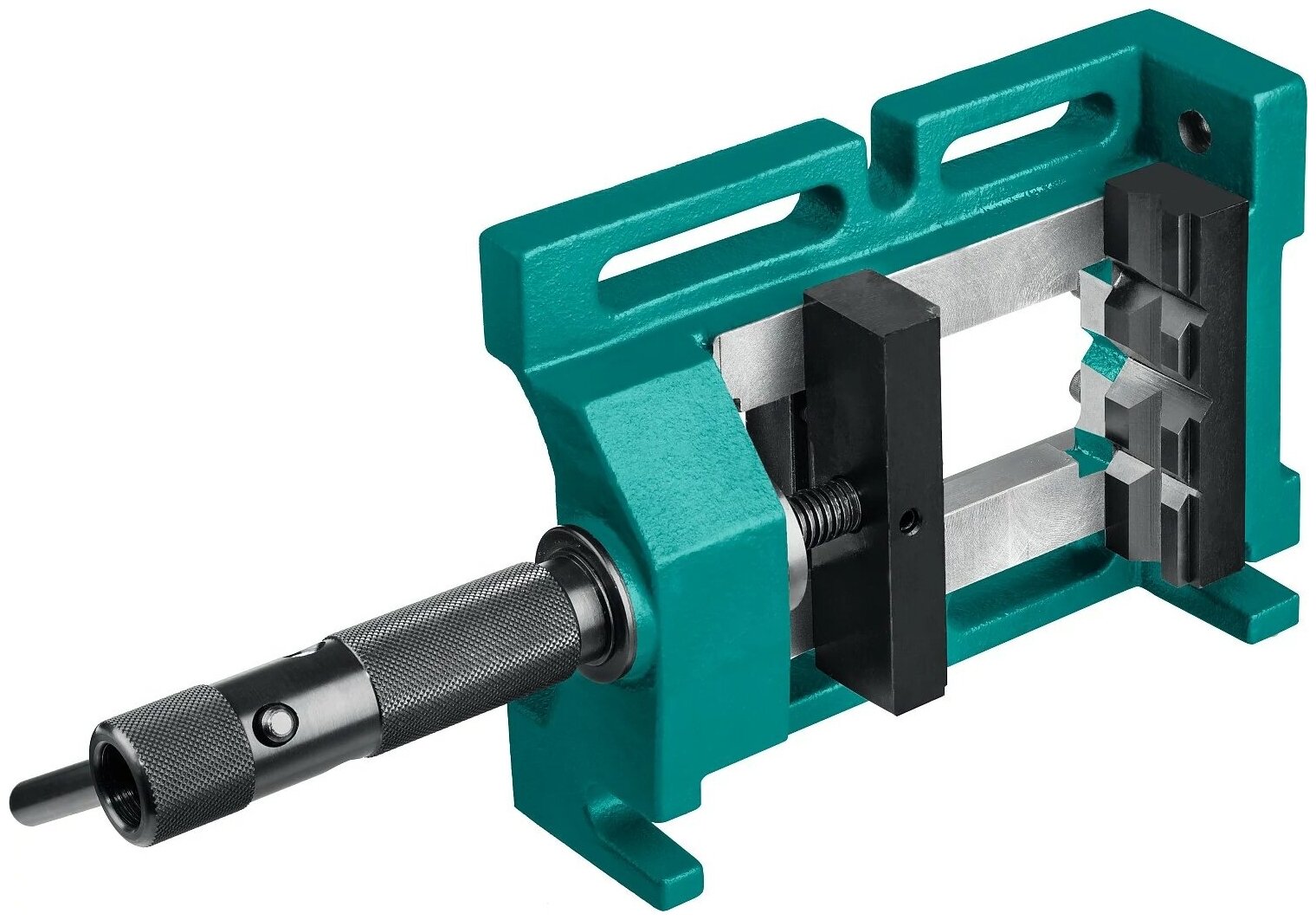 KRAFTOOL, 100 мм, станочные трехсторонние сверлильные тиски