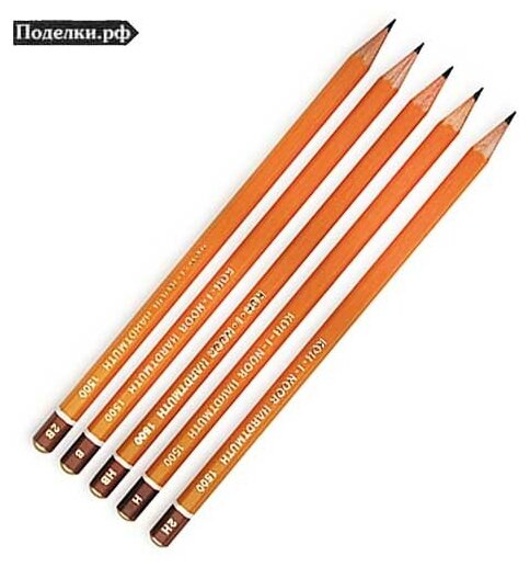 Карандаш чернографитный KOH-I-NOOR 1500/H, цена за 1 шт.