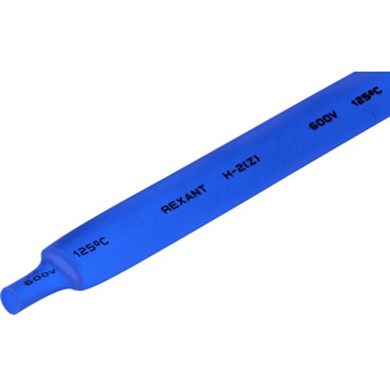 Термоусадочная трубка Rexant 12,0/6,0 мм синяя (50 шт. по 1 м.), 21-2005