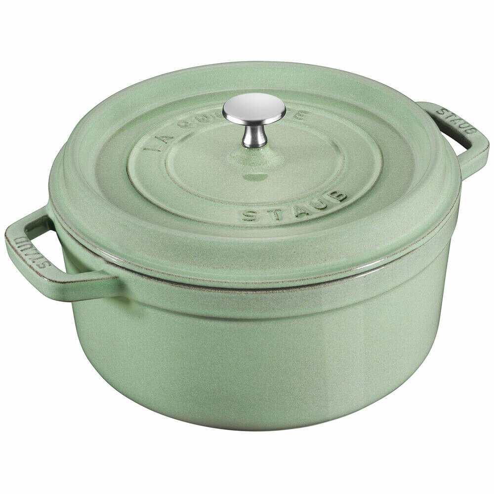 Кокот Staub круглый, 20 см, 2,2 л, шалфей