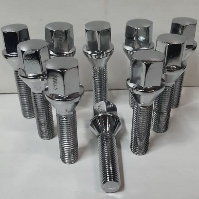 Болт колёсный 12x1,5x40, конус,10 штук