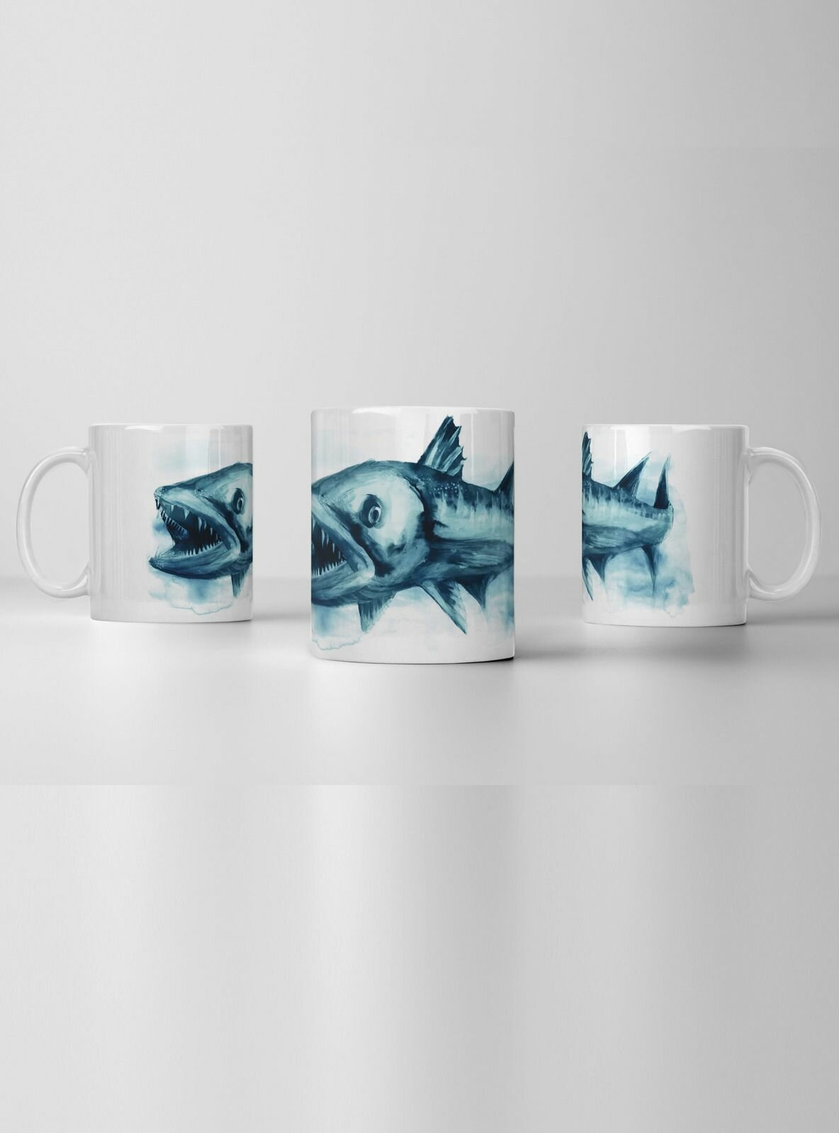 Кружка cooperative.moscow " Барракуда " (кружка с Барракудой , Барракуда , рыба, кружка с рыбой, питомец, подарок с любовью, друг человека, кружка с питомцем) , 330 мл, 1 шт