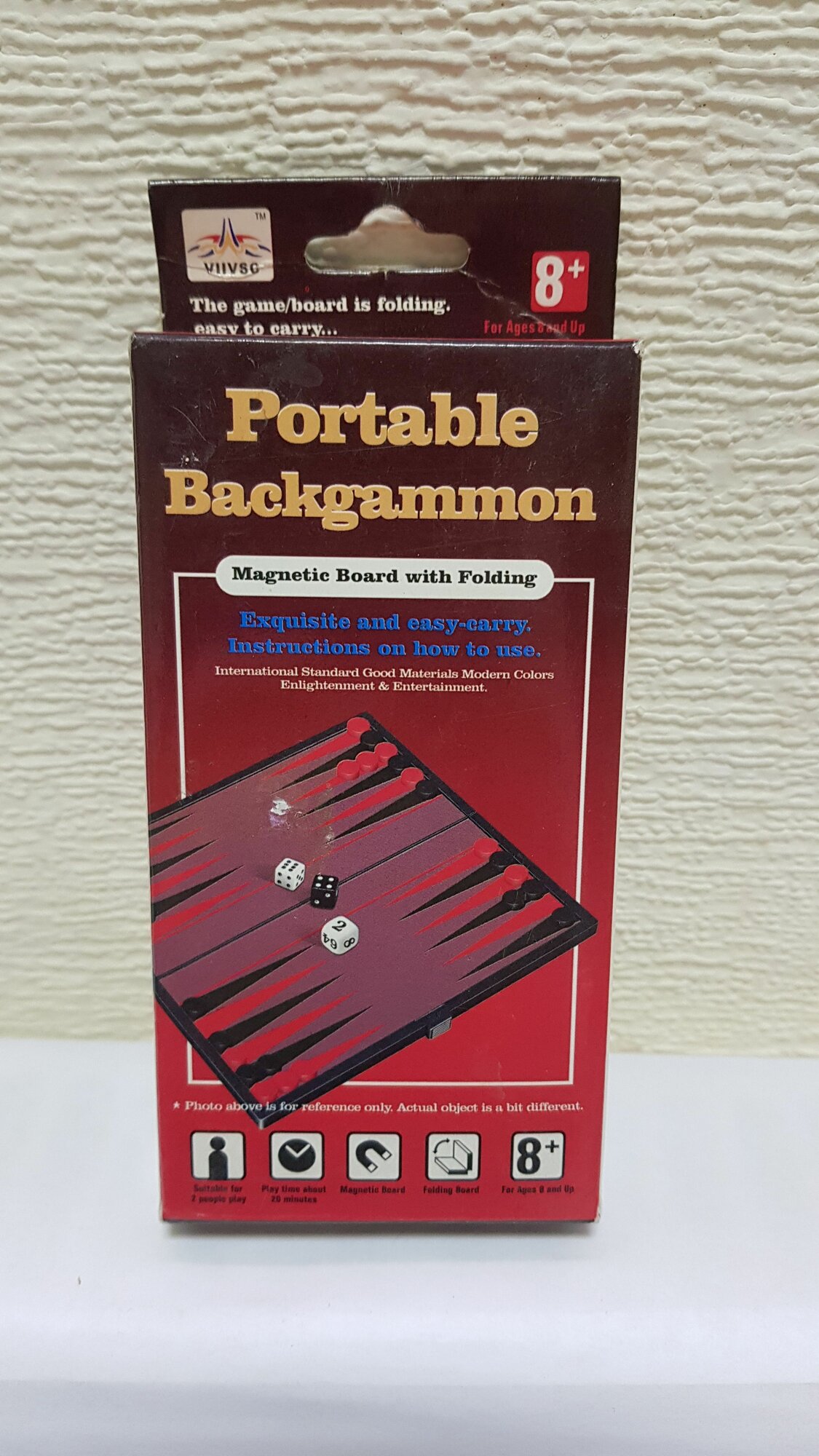 Настольная игра "Нарды" магнитная, складная, дорожная, 13х13см, 1044