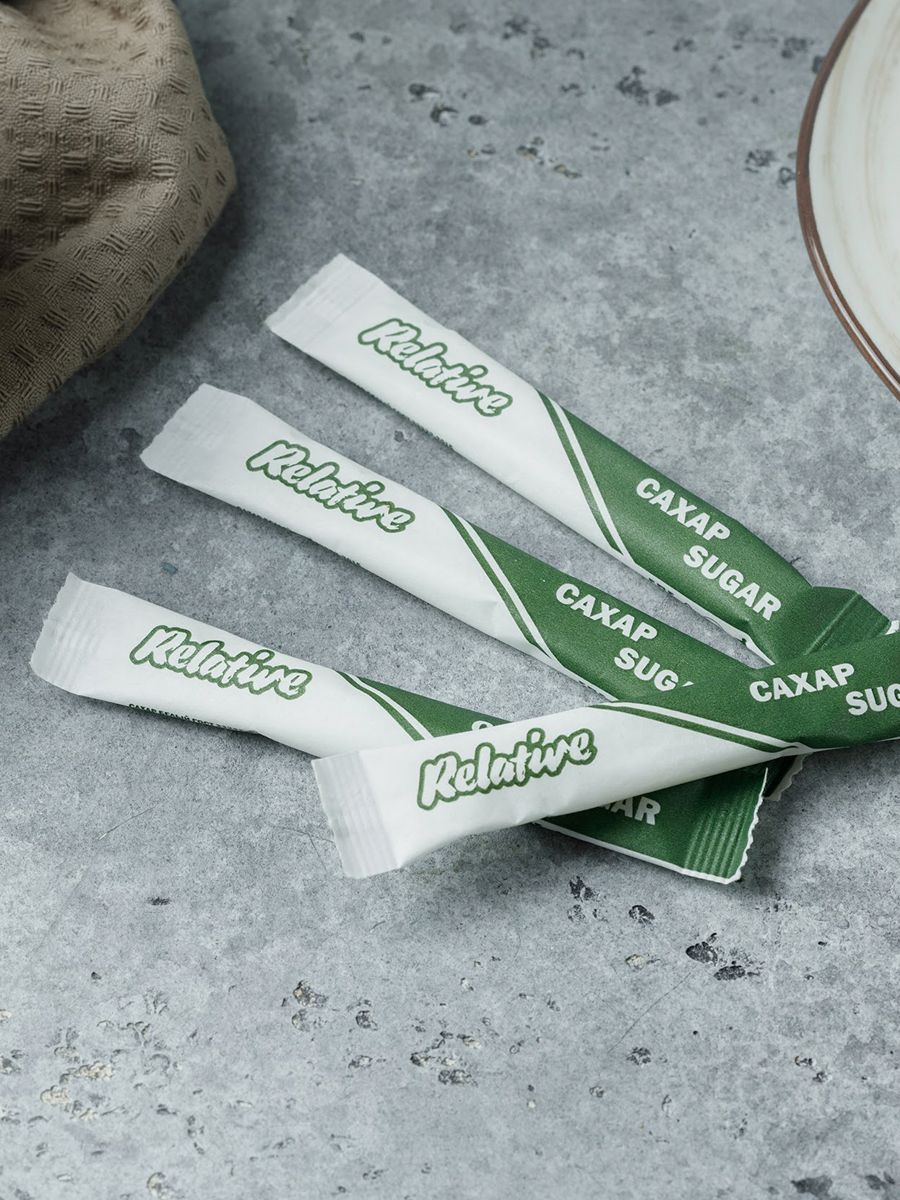 Сахар порционный стик 5г Relative зеленый 150 шт.