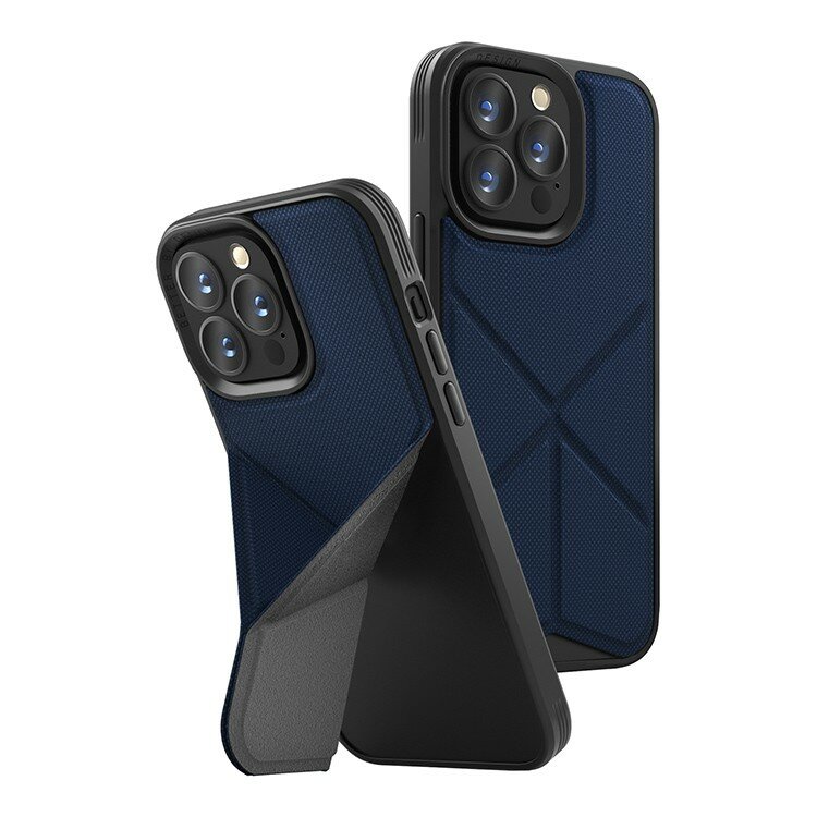 Чехол подставка Uniq Transforma для iPhone 14 Pro, синий (MagSafe)