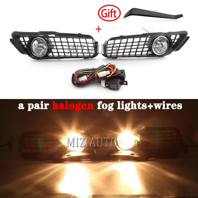 Светодиодные противотуманные фары для VW Golf 3 MK3 Jetta Cabrio 1992-1997 1998, решетка фар, соединительный провод, кабель, аксессуары для объектов противотуманных фар 1 set halogen