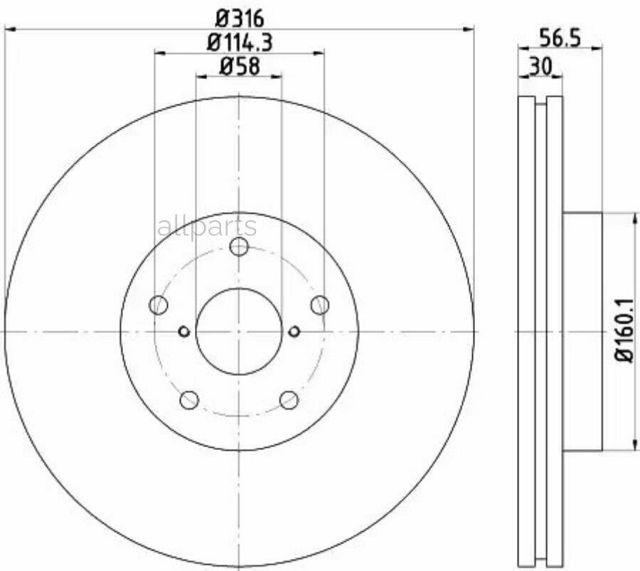 TEXTAR 92199203 Диск тормозной передний с покрытием PRO SUBARU TEXTAR 92199203