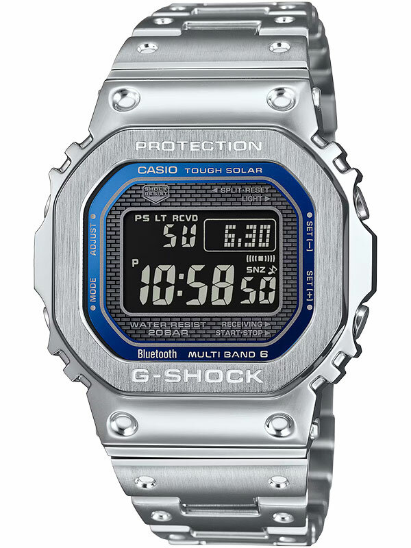 Наручные часы CASIO G-Shock, серебряный, черный — фото 1