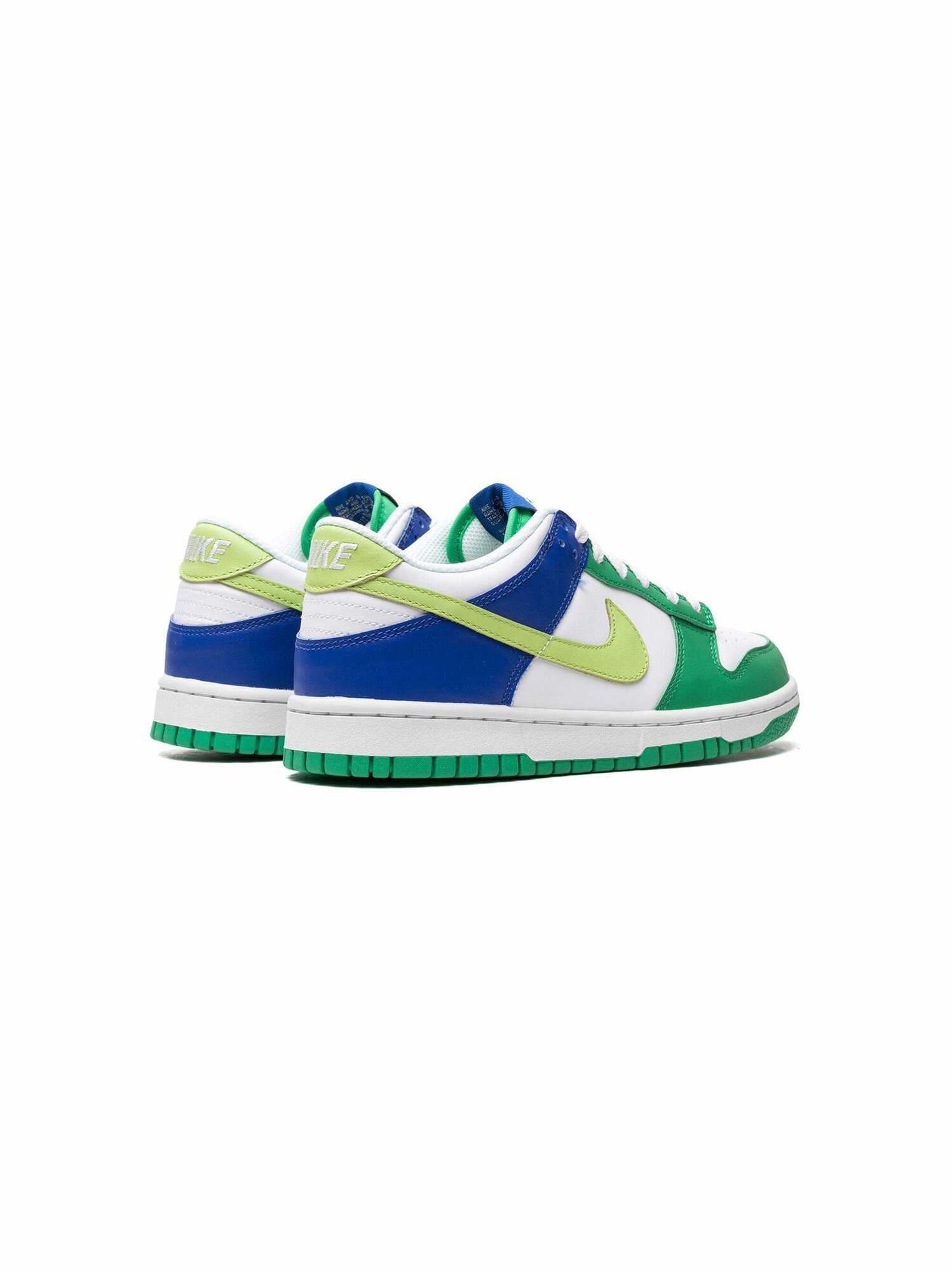 Кроссовки NIKE Dunk Low Green/Blue, размер 38.5 EU, белый — фото 1