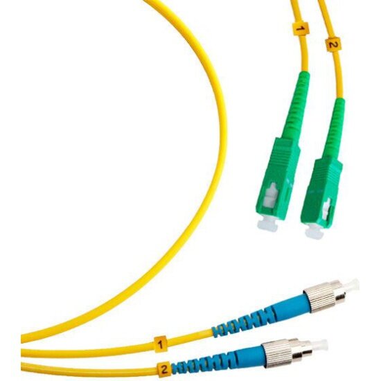 Патч-корд оптический Toplan , дуплексный, FC/UPC-SC/APC, 657A1, 3 м, LSZH