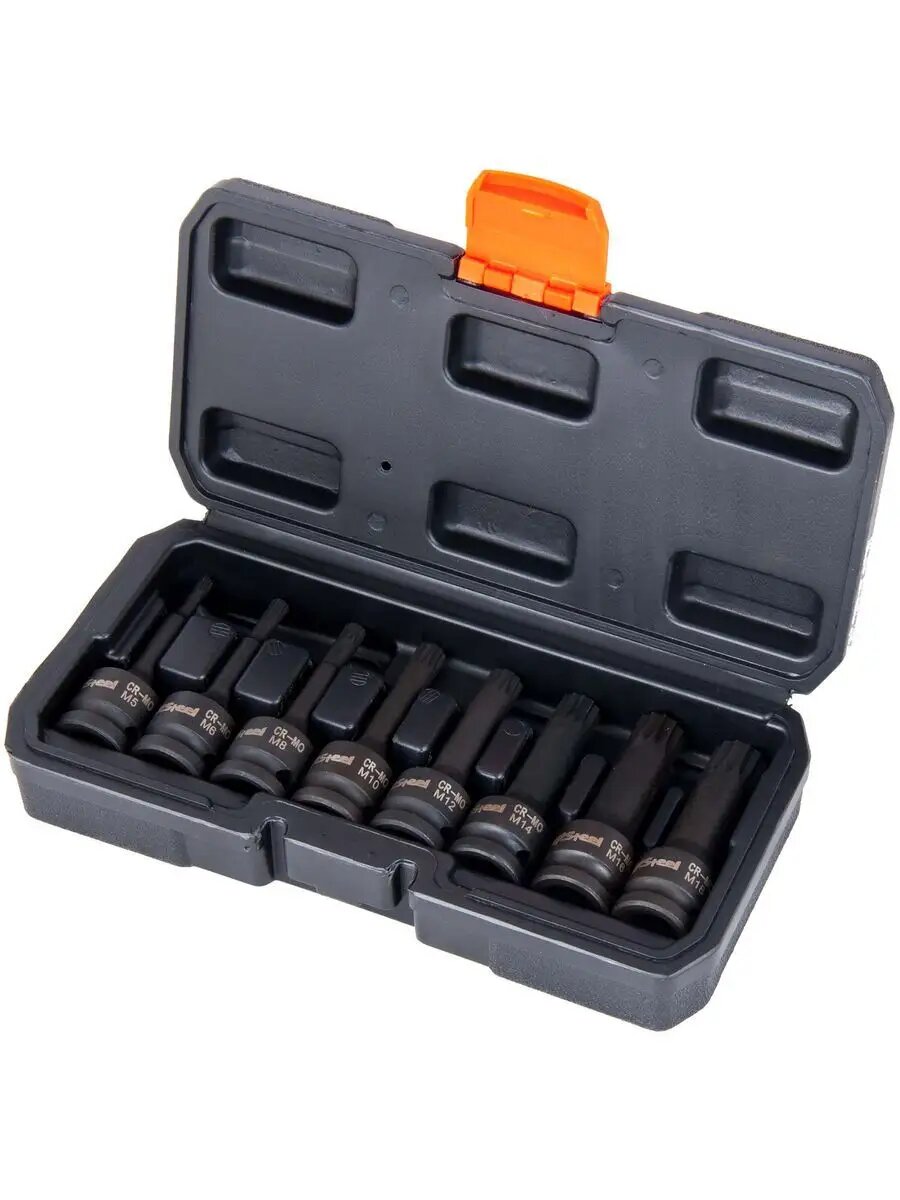 Набор головок ударных 1/2" с внешним TORX 8 пред T25-T60