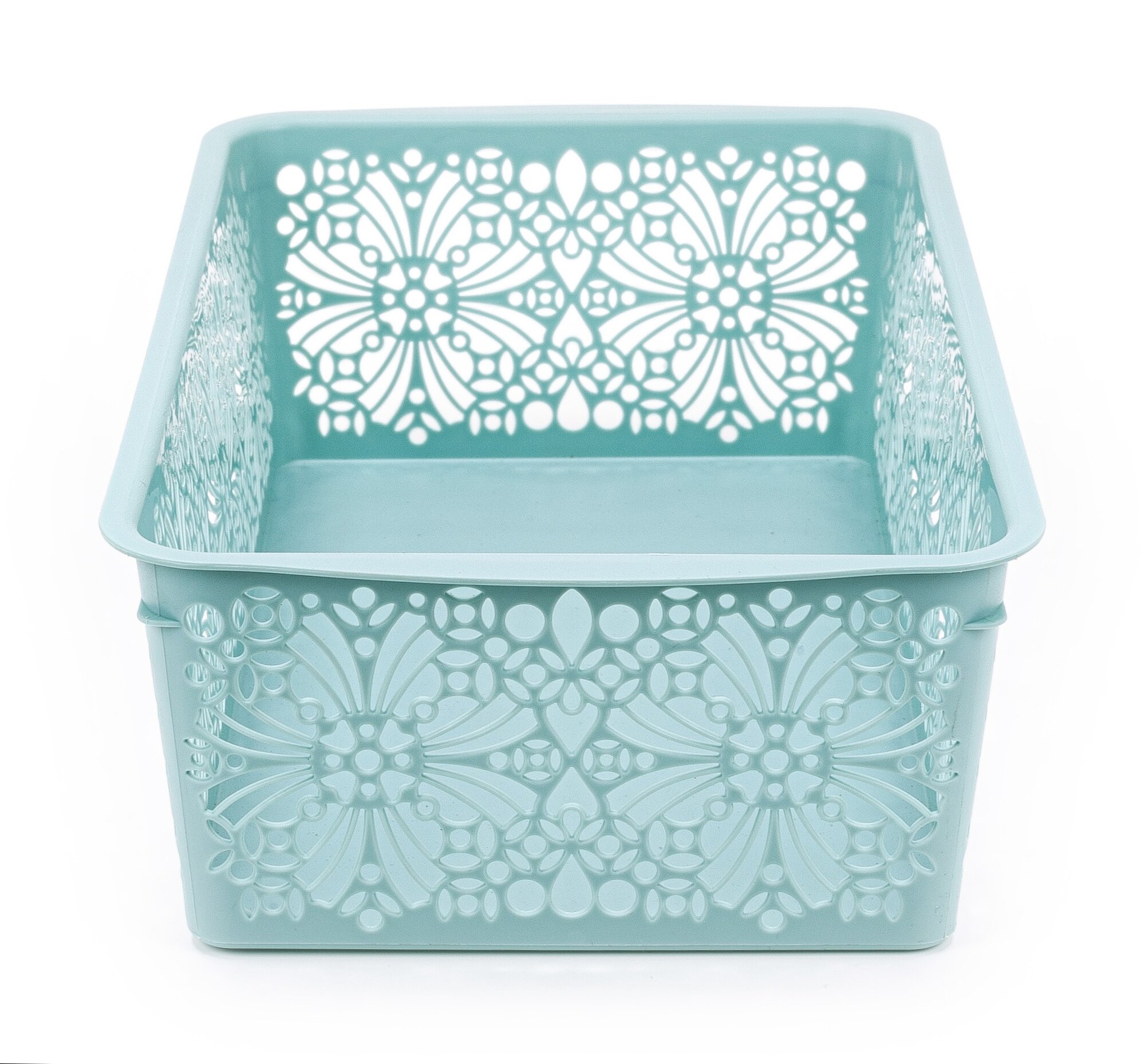 Корзина для хранения Econova FLoral полипропилен светло-зеленая 250х150х75мм