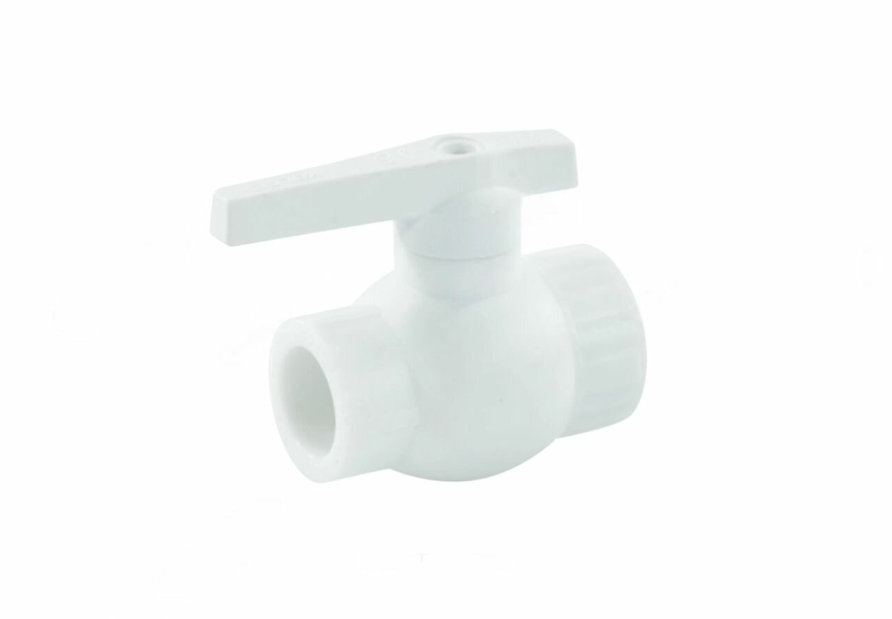 Кран шаровой PP-R комбинированный белый Дн 32х1" Ру25 ВР VALFEX 10144132
