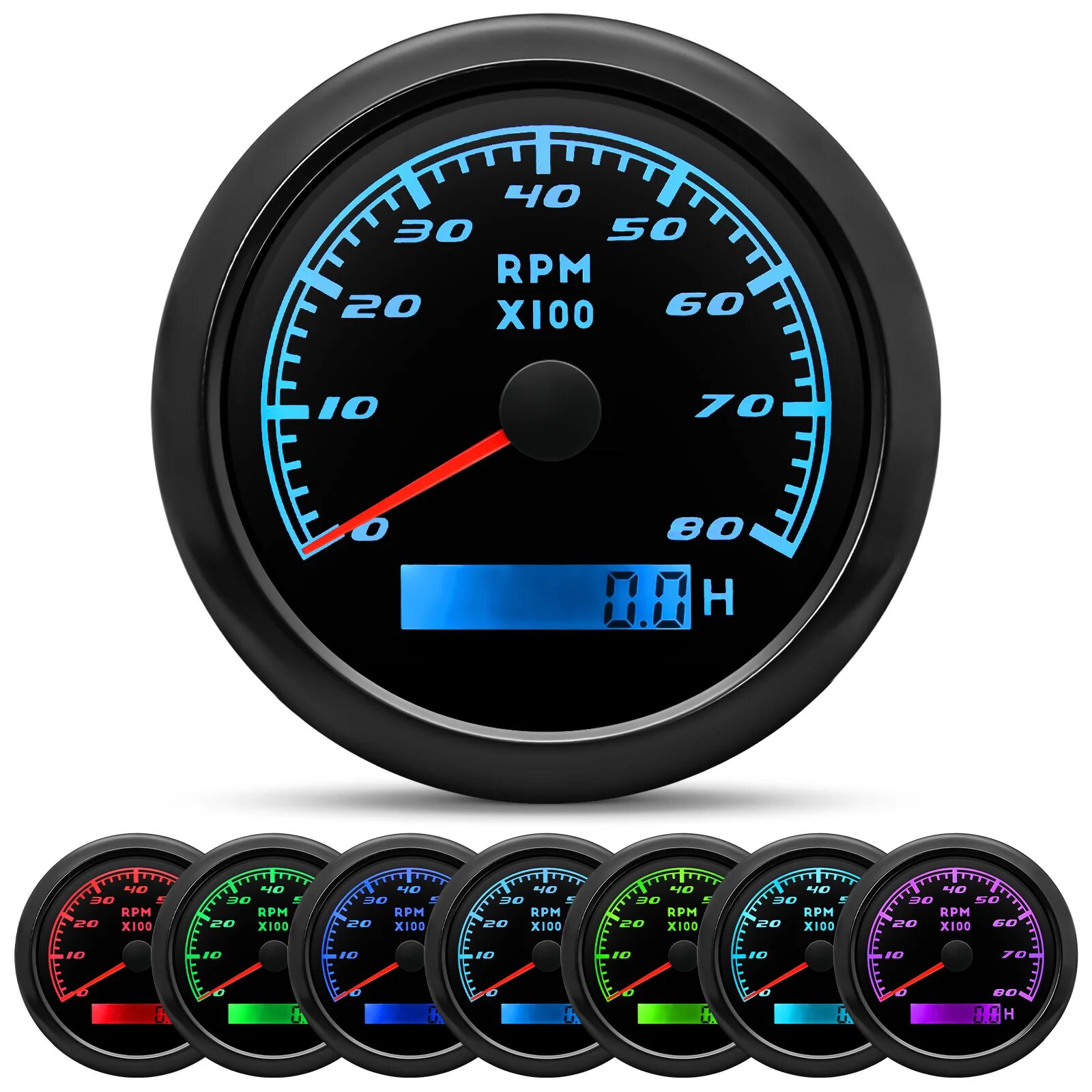 Водонепроницаемый автомобильный тахометр для лодки 3000,4000,6000,7000,8000 об/мин BN 8000RPM