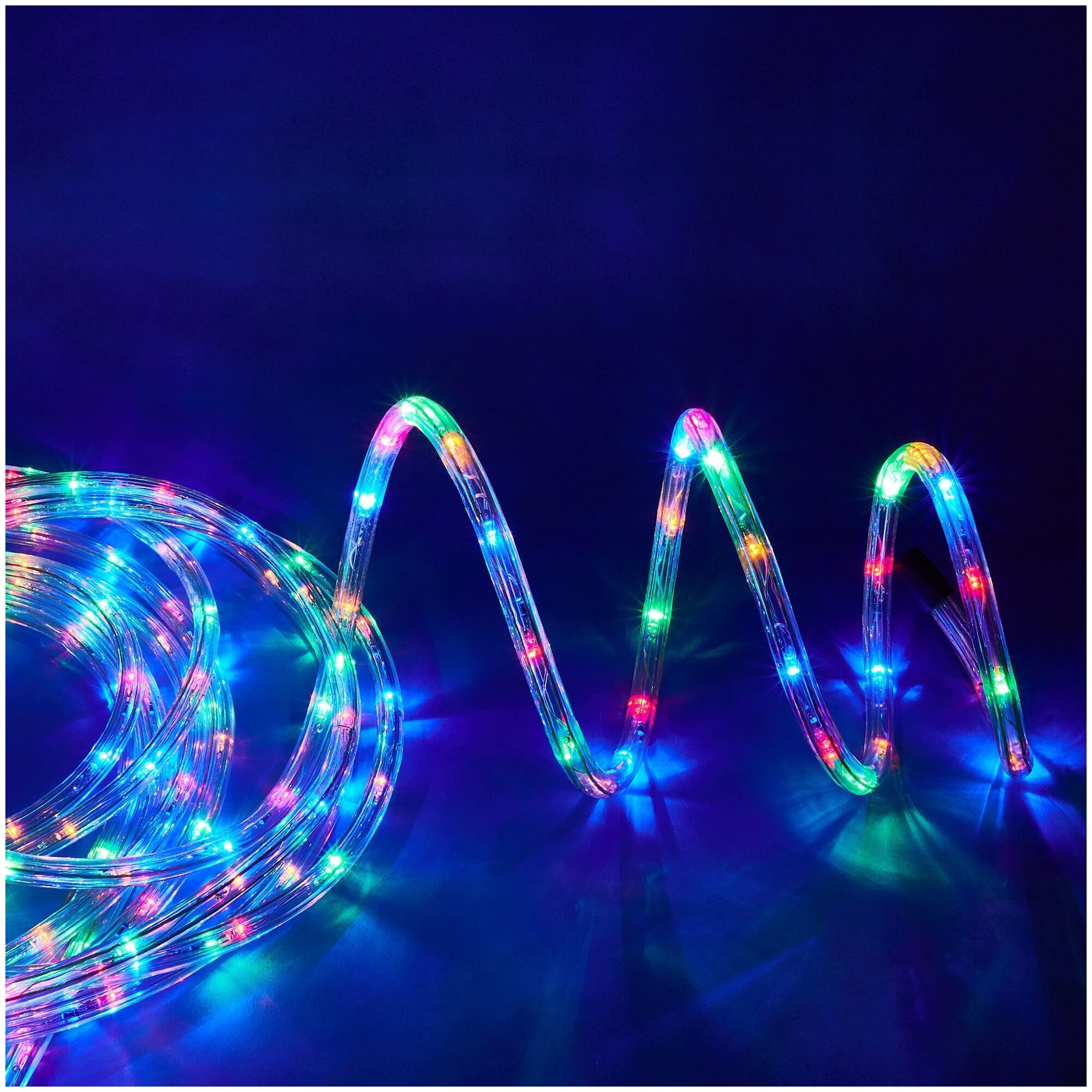 Гирлянда светодиодная Дюралайт. 8м. С контроллером. Разноцветный свет. Провод прозрачный. ULD-D50 8M-С08 IP44 MULTI. UL-00008571