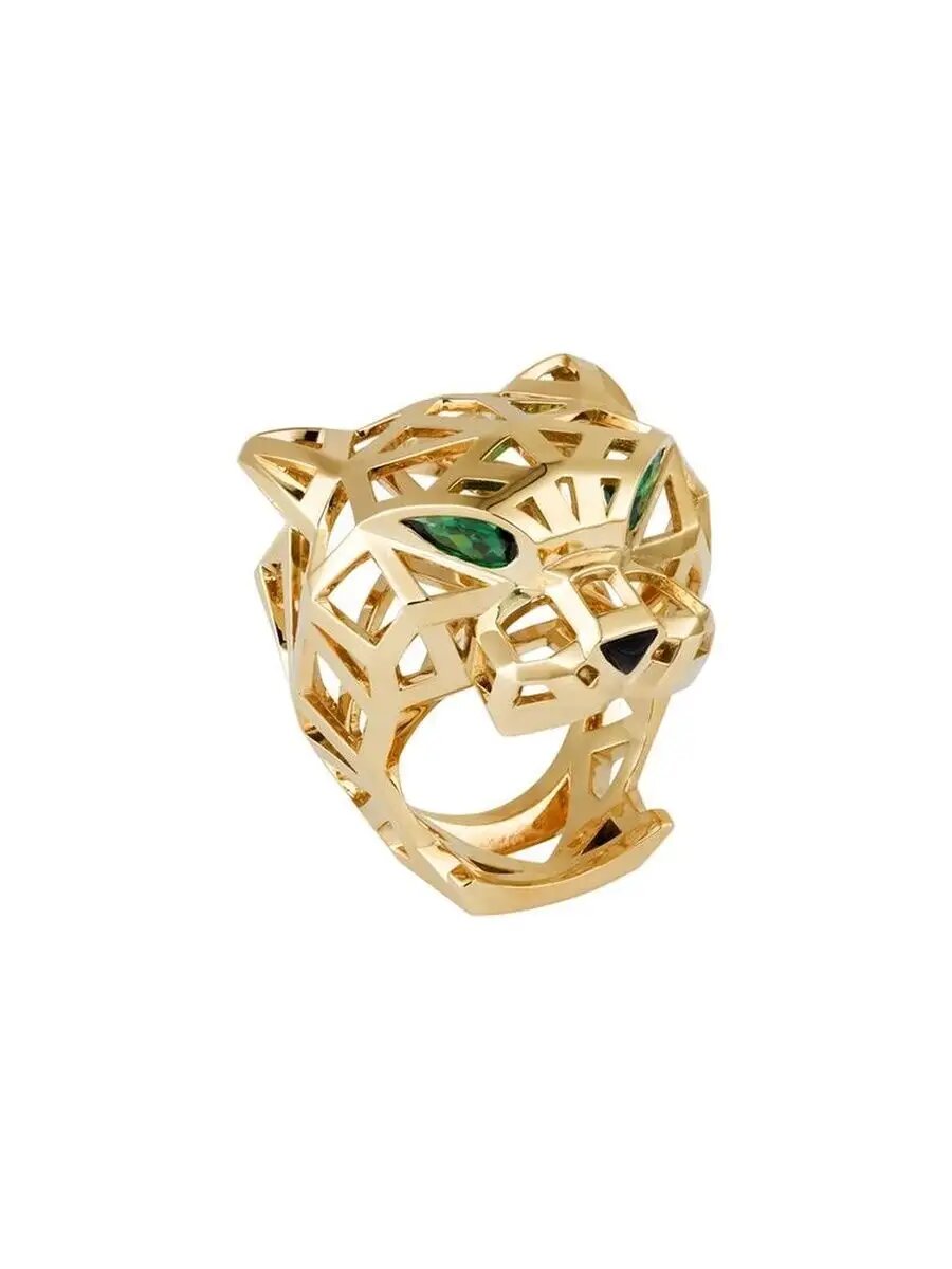 Кольцо, фианит, циркон, зеленый, желтый — фото 1