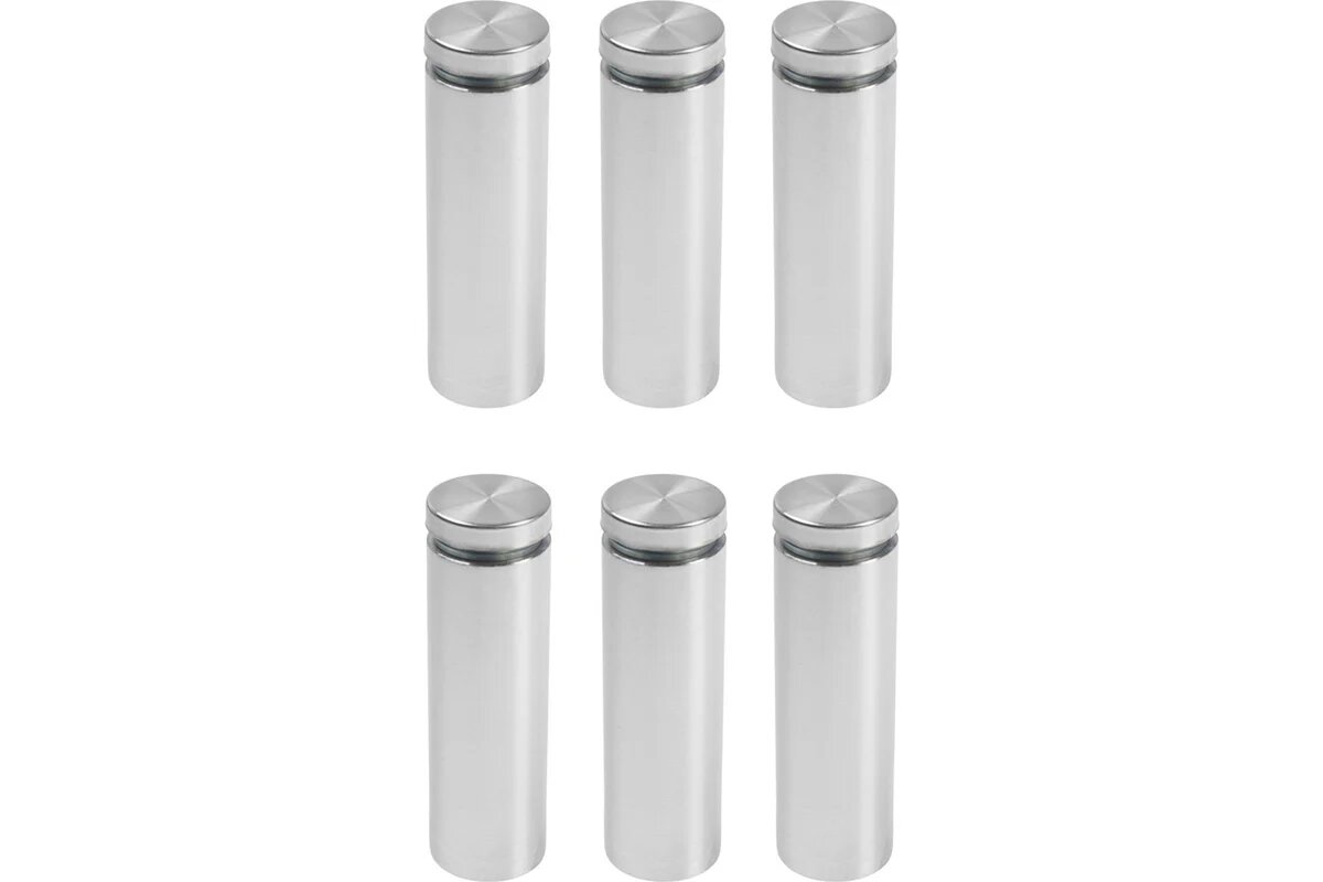 Тундра Дистанционный держатель для табличек 19x60 мм матовый никель набор 6 шт