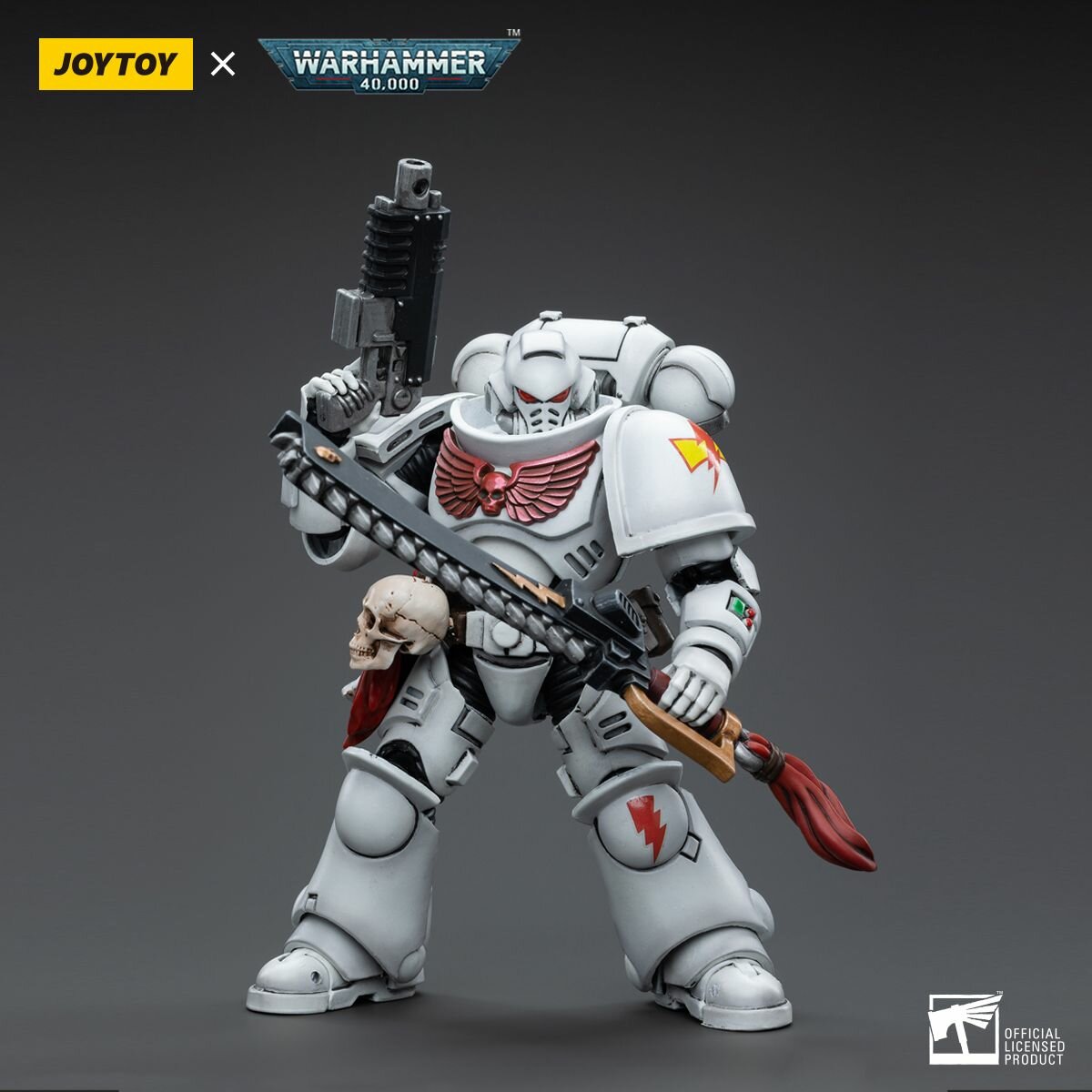 Подвижная фигурка JOYTOY Warhammer 40K White Scars Assault lntercessor Brother Batjargal