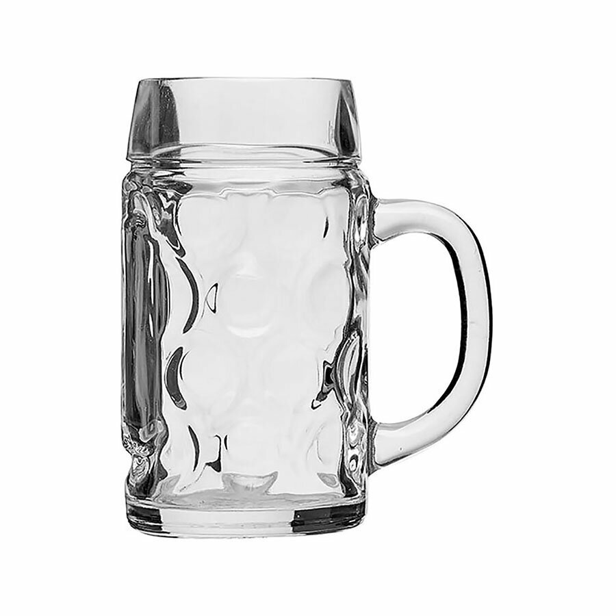 Набор пивных кружек Borgonovo "Don", стекло, с ручкой, 1000мл
