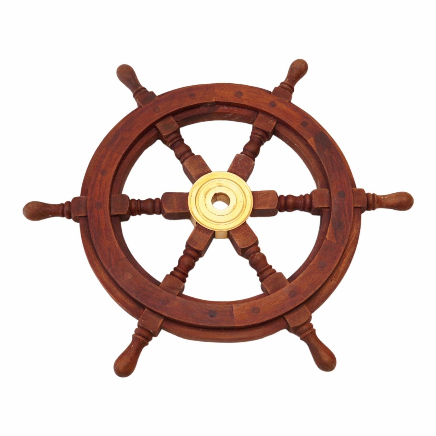 Штурвал из красного дерева 46 см.
