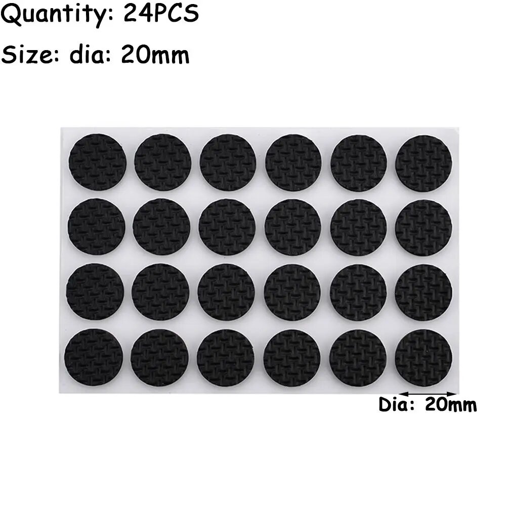 Противоскользящие наклейки на ножки мебели dia 20mmX24pcs