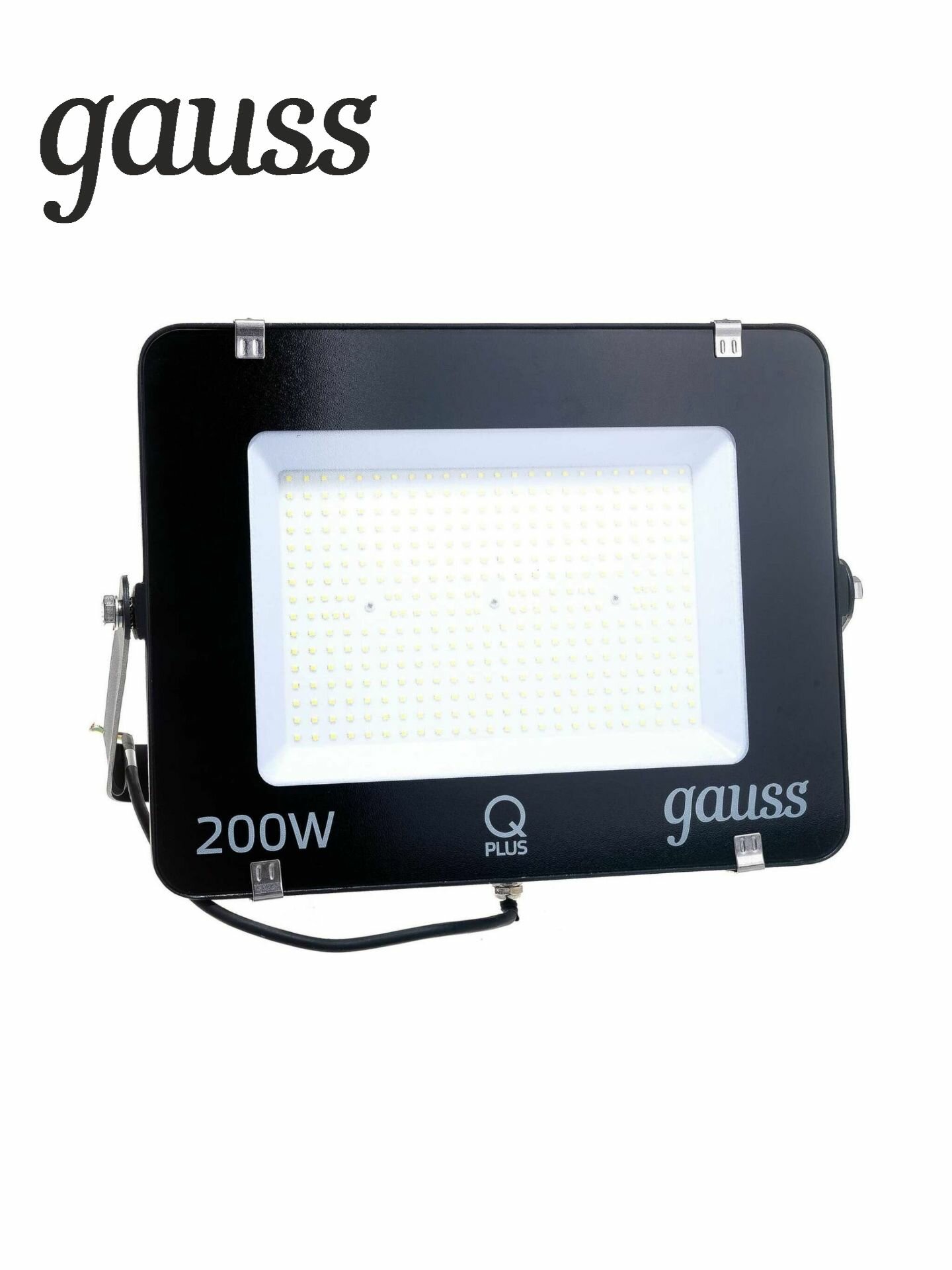 Прожектор светодиодный Qplus 200Вт 6500К IP65 24000лм 175-265В до черн. GAUSS 613100200