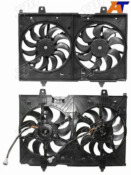 . SAT Диффузор радиатора двойной в сборе для NISSAN X-TRAIL T31 07-