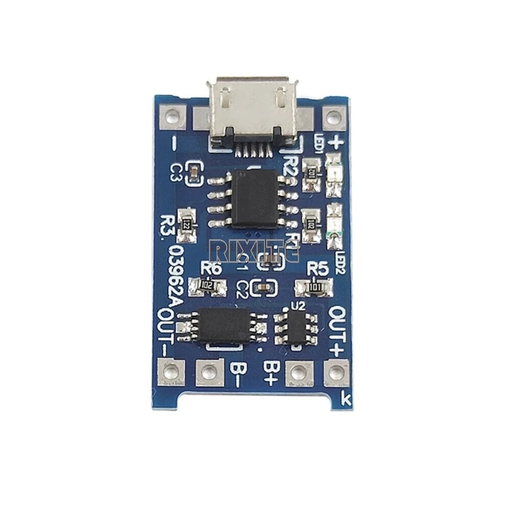 Модуль зарядки RIXITE TP4056 5V 1A 18650 MICRO