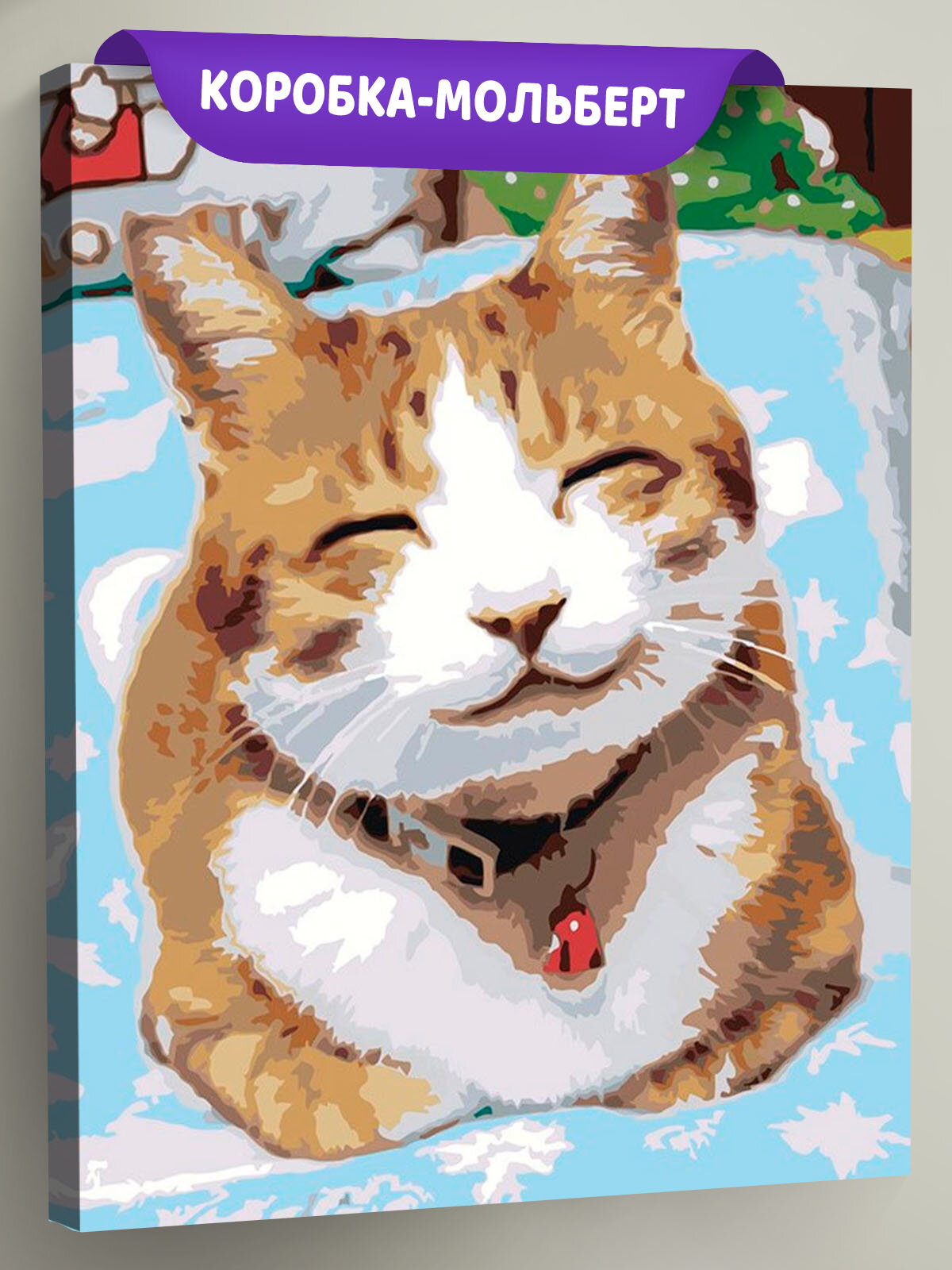 Картина по номерам на холсте с подрамником "Мем, коты из мемов: Милый котик" Раскраска 40x50 см, Животные Детское