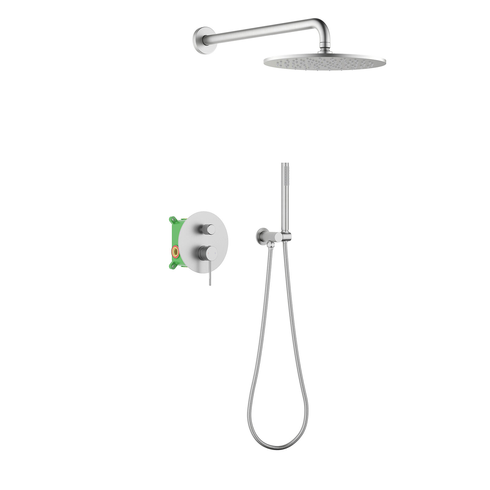 Душевая система Timo Saona, встроенный монтаж, тропический дождь, латунь, цвет никель