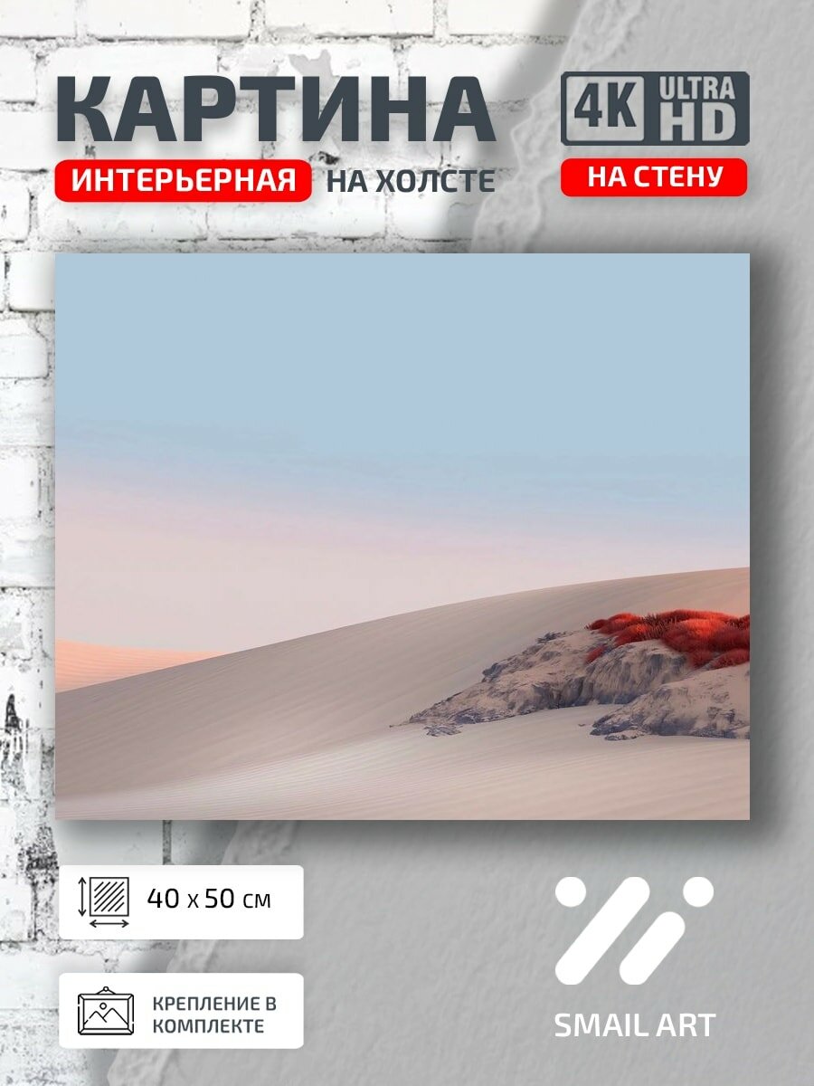 Картина на холсте интерьерная 40 на 50 на стену Пейзаж Пустыня для кабинета атмосфера