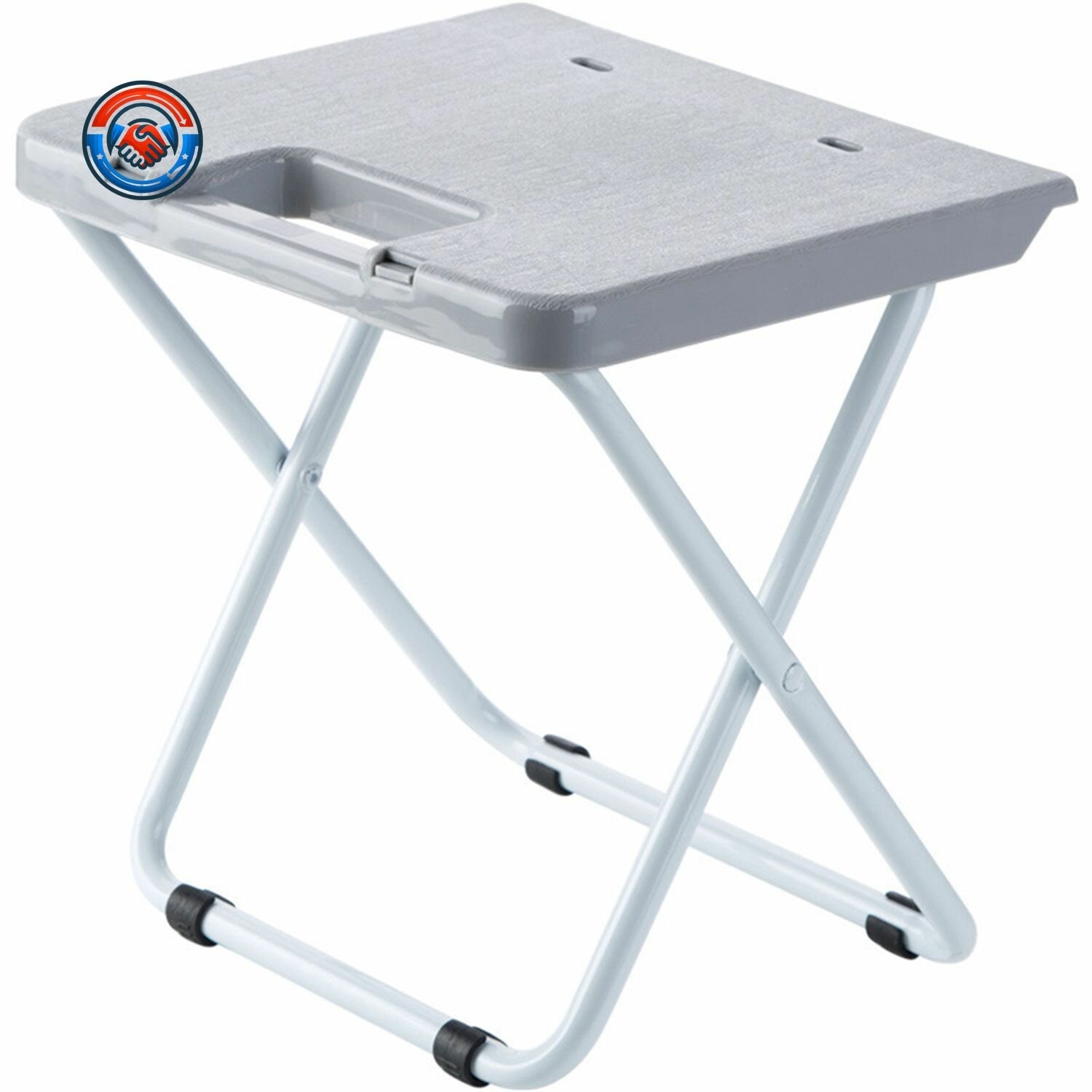 Складной табурет для рыбалки и кемпинга, легкий полипропиленовый стул с железной рамой, переносной стульчик на дачу и пикник, устойчивый складной табурет