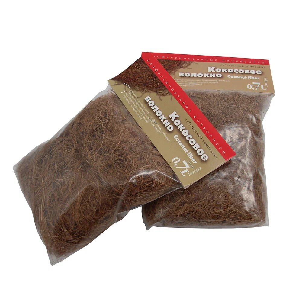 Кокосовое волокно Сады Аурики, 0.7л, 2шт, для рассады и цветов