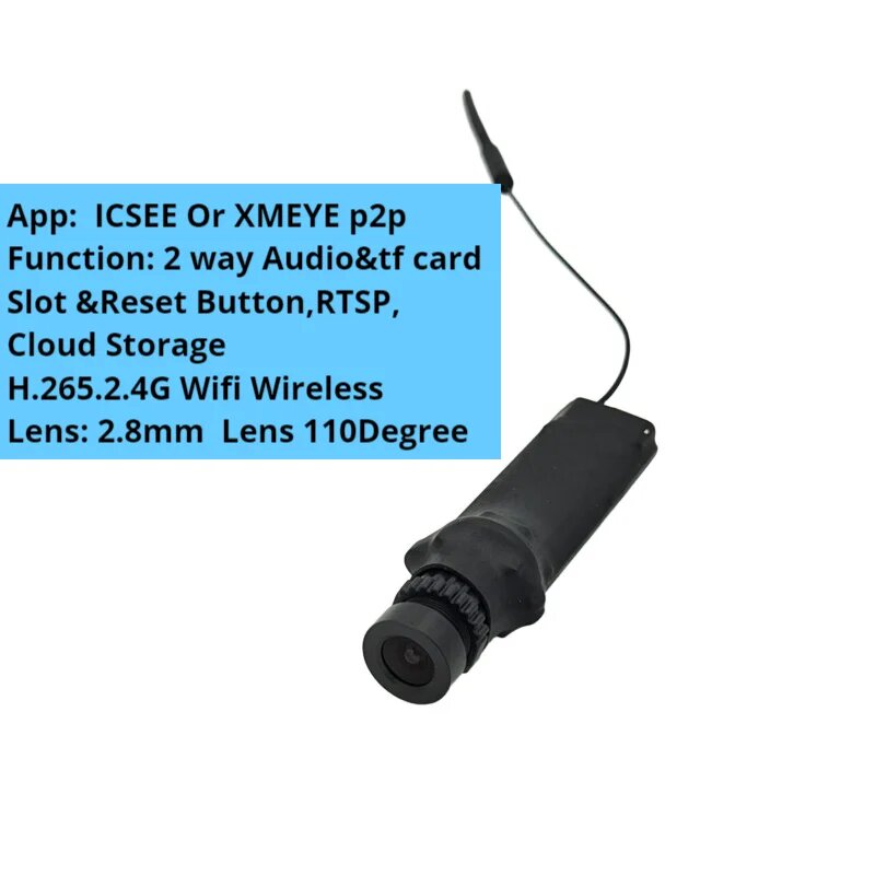 Мини IP-камера WiFi V380 или ICSEE 3MP ICSEE -2.8mm lens, Европейская вилка (EU Plug)