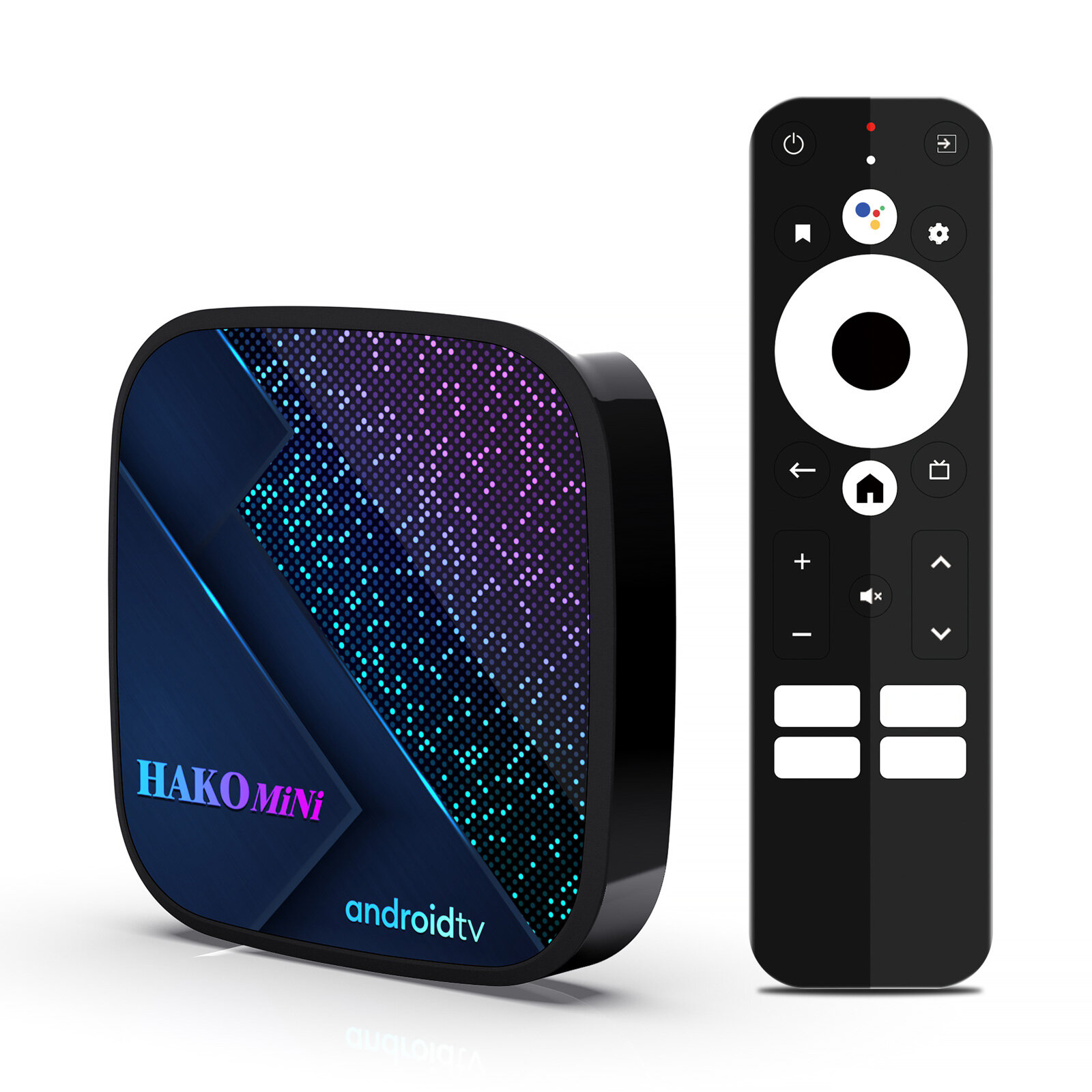 HAKOMiNi S905Y4 Android 11.0 Smart TV Box 4K Media Player Amlogic S905Y4 2.4G/5G Dual-band WiFi BT5.0 AV1 VP9 H.265 Decoding Google Certificated DDR4 2GB eMMC 8GB Voice Remote Control