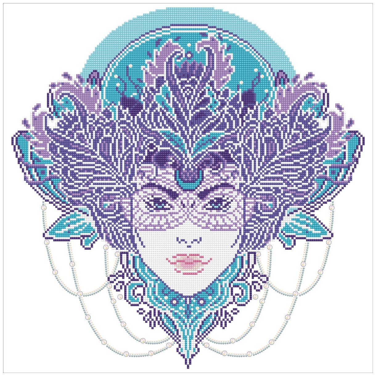 "Фрея" кристальная (алмазная) мозаика ALV-113 "Богемный стиль" 50 х 50 см