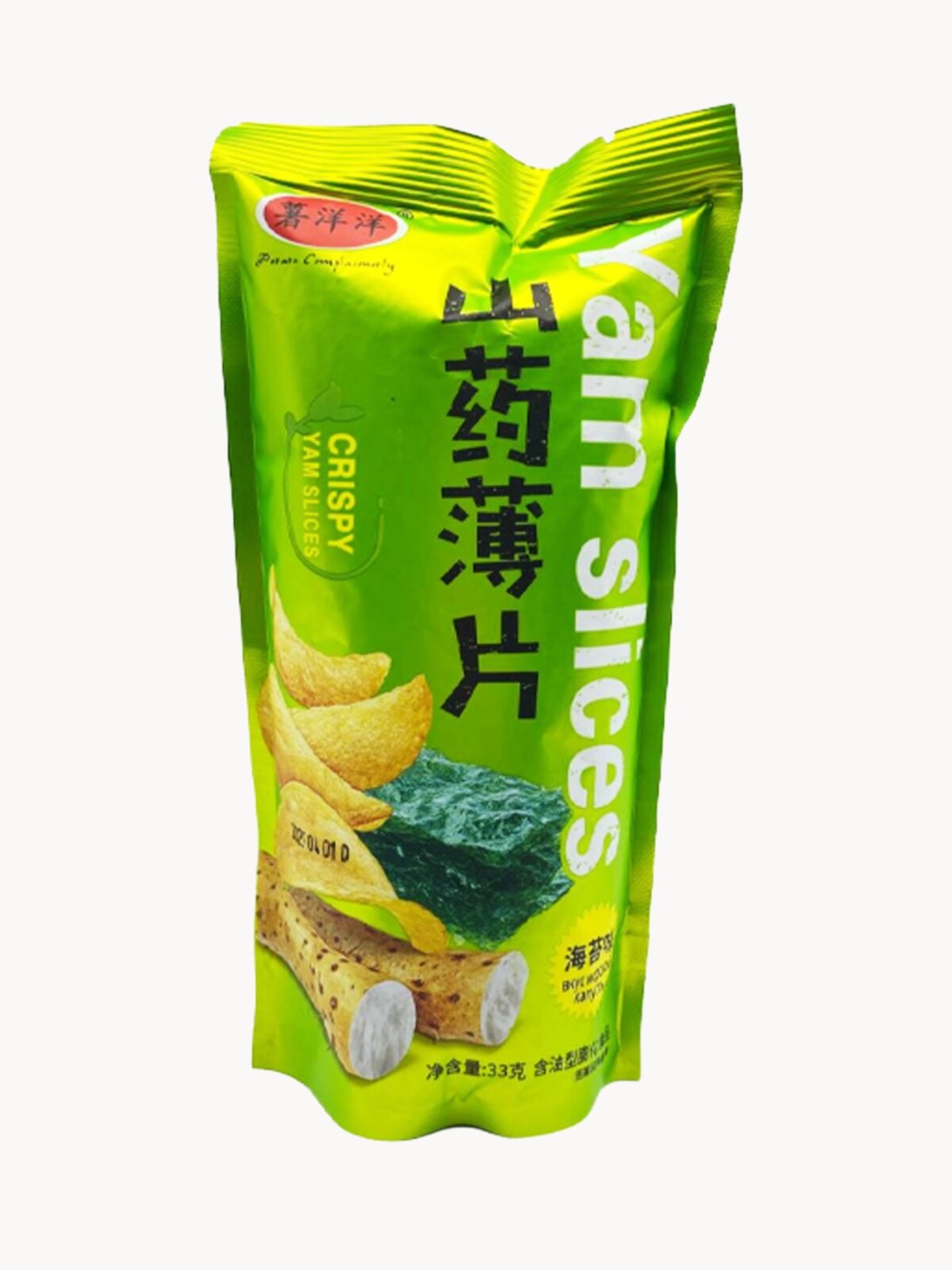 Чипсы Yam Slices из натурального ямса со вкусом морских водорослей 33 г, Китай