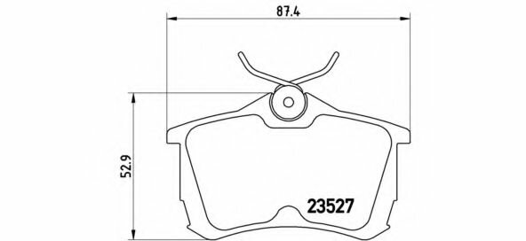 Колодки тормозные дисковые зад Brembo P 28 030