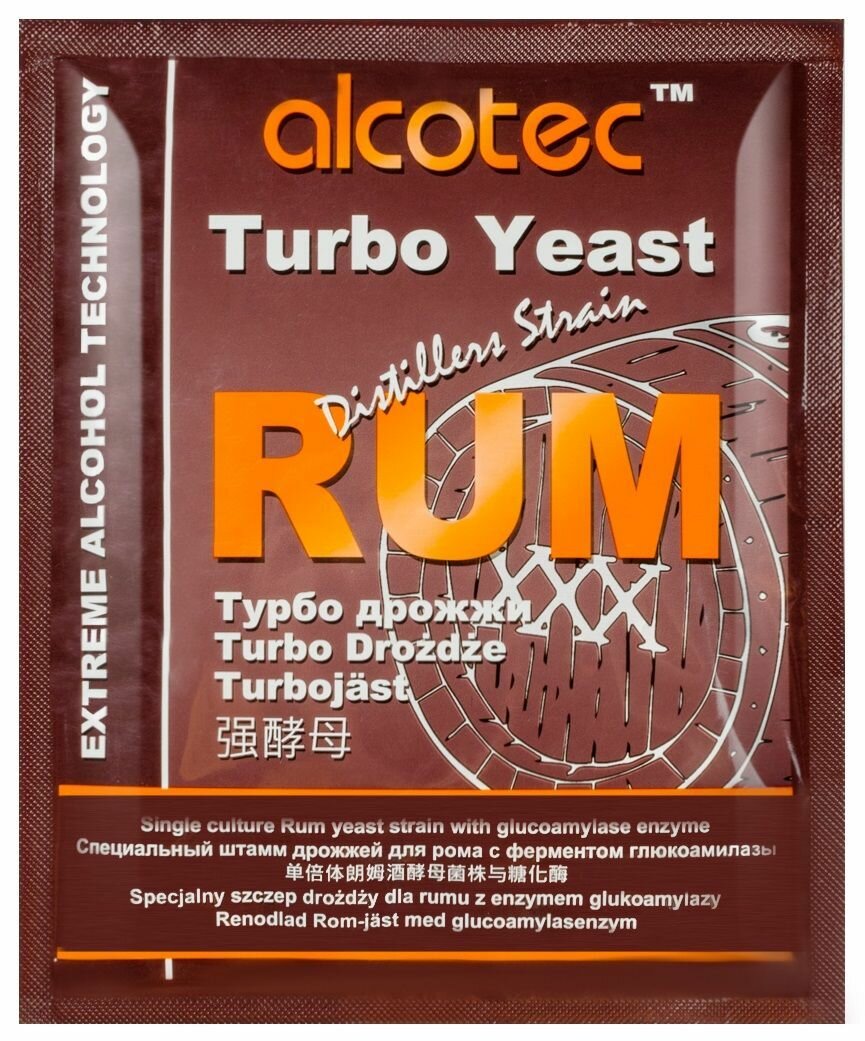 Дрожжи спиртовые ALCOTEC Rum Turbo / Алкотек Ром Турбо, 1 упаковка