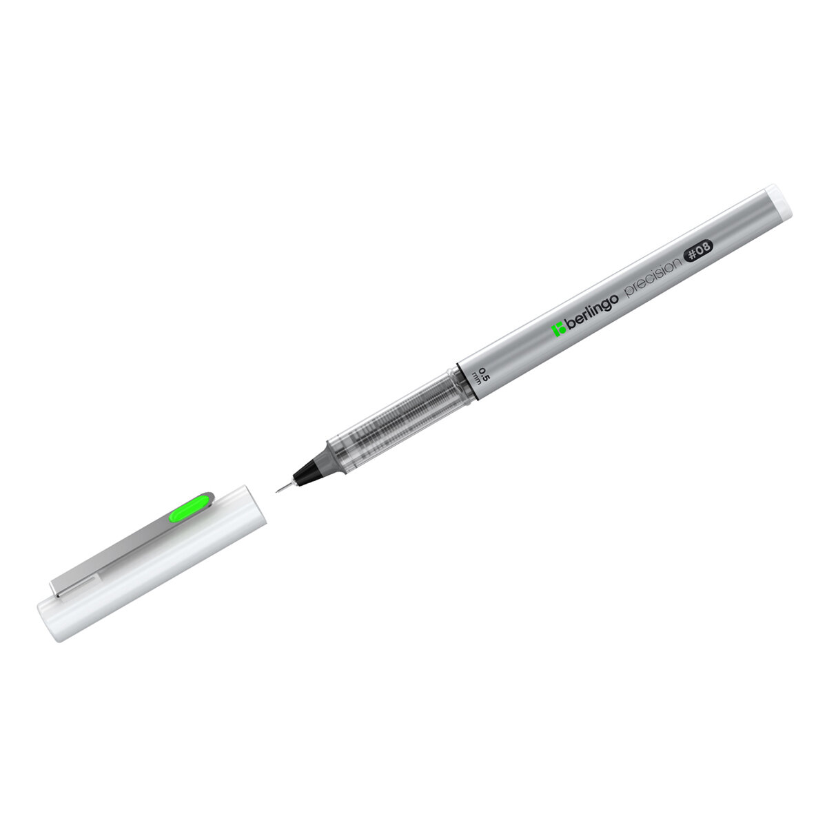 Комплект 12 шт, Линер пигментный Berlingo "Precision" черный, #08, 0.5мм