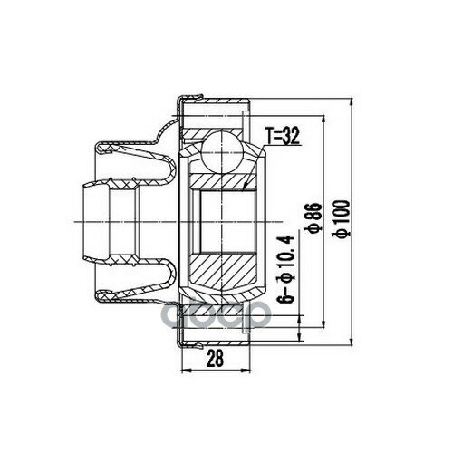 ШРУС карданного вала BMW X5 E53 (99--06) шт. Zikmar арт. Z87587R