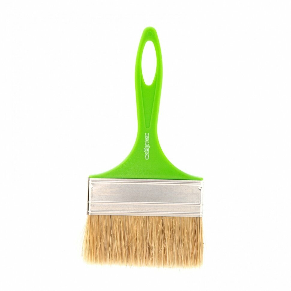 Кисть малярная СИБРТЕХ флейцевая "Евро", 100х8, натуральная щетина, пластиковая ручка (83304)