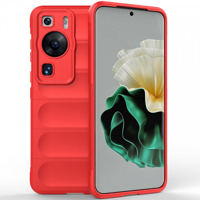 Flex Silicone Противоударный чехол для Huawei P60 / P60 Pro с защитой камеры и микрофиброй