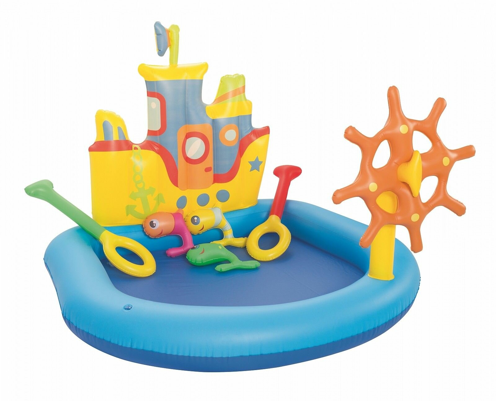 Игровой центр 140х130х104см "Корабль" с осьминогом и кольцами, 84л, от 2 лет