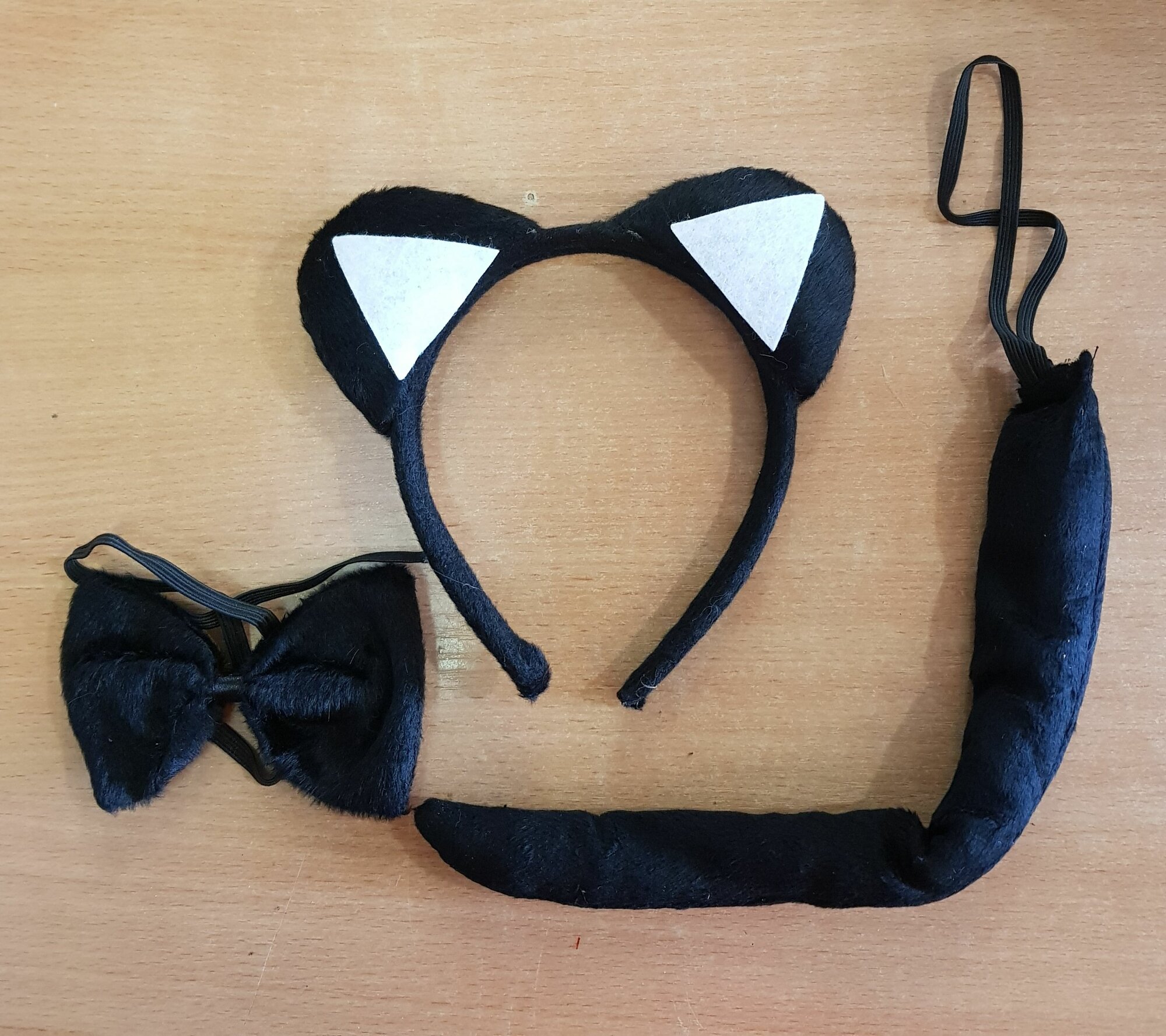 Карнавальный набор "Ободок Уши кошки, бабочка и хвостик" 3477